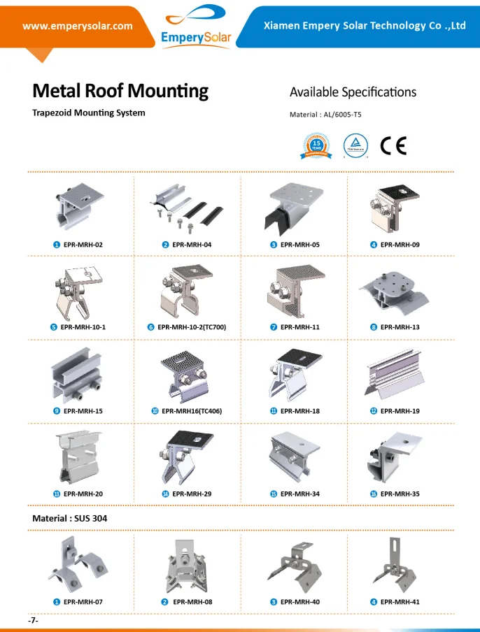 Aluminium Adjustable Standing Seam Solar Clip Metal Roof Hook Panel ...