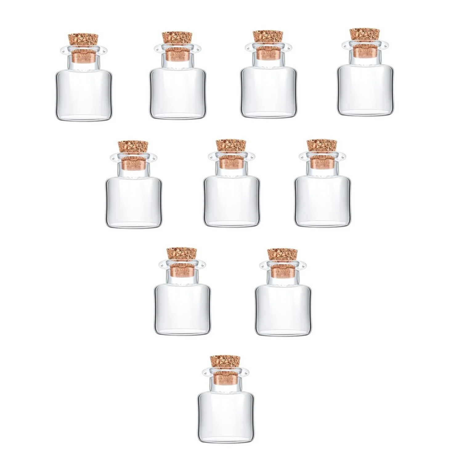 Clear Glass Jars Vials Decorative Cute Little Wishing Bottle With Cork ...