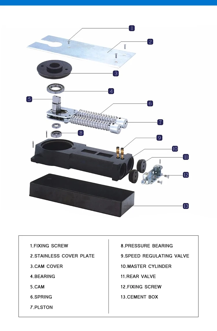 Hydraulic Floor Hinge Glass Door Floor Spring Door Closer Machine K ...