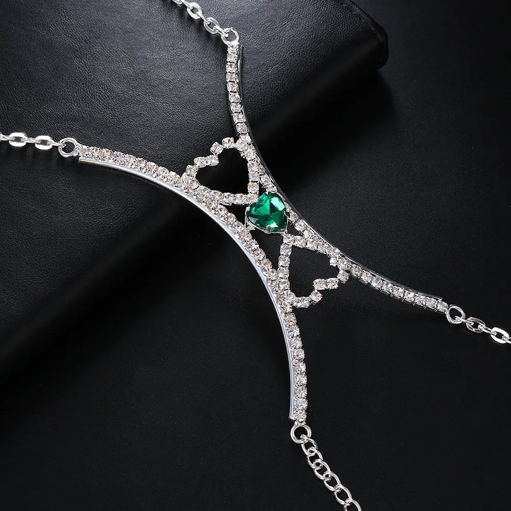 European American Style Sexy Chest Chain High Quality Rhinestone Chest ...