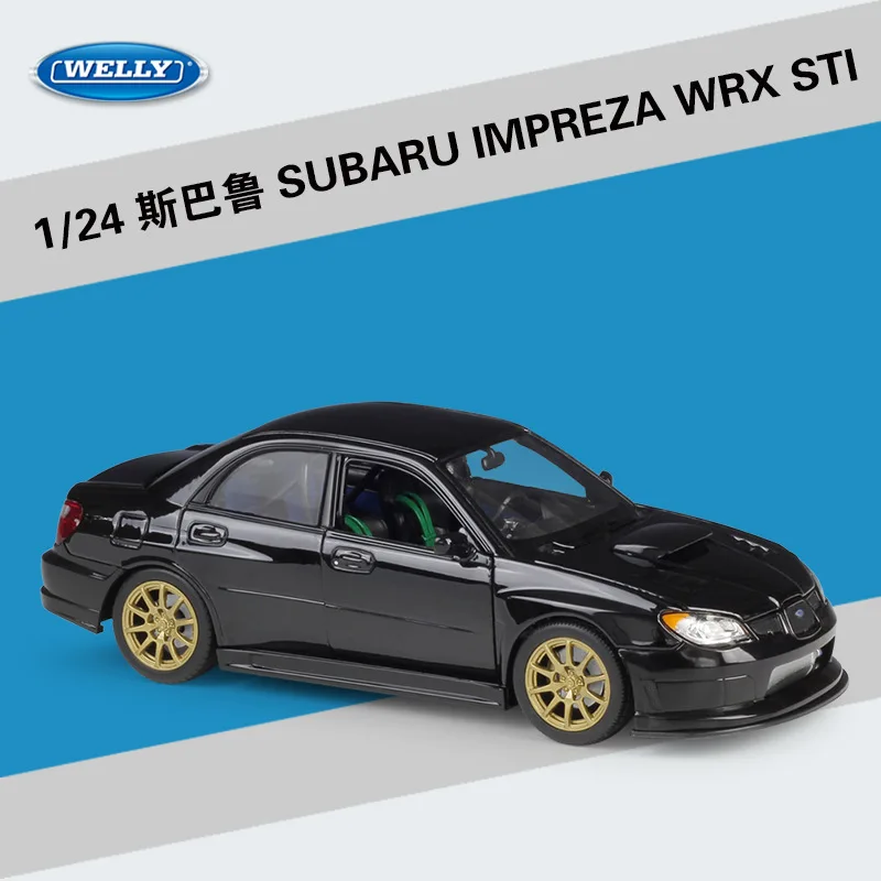 Welly 1:24 Impreza Wrx Sti Sports Car Diecast Alloy Car Model High ...