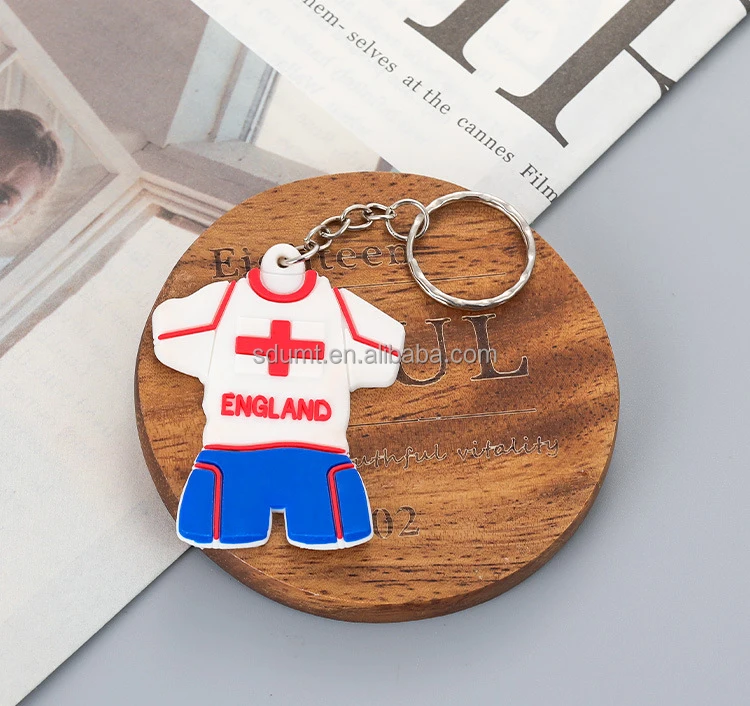 Custom Pvc Keychain Accessories Key Ring Gifts For Soccer Football Fans ...