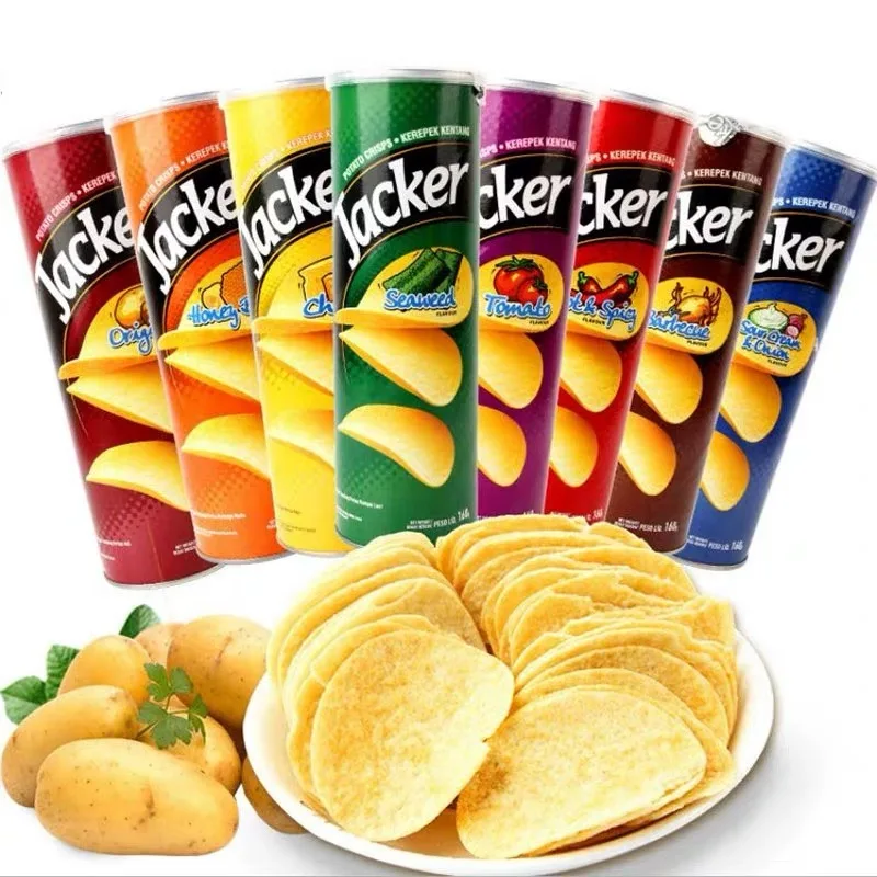 160g Canned Wholesale Healthy Potato Chips Lays Chips And Jacker Style ...