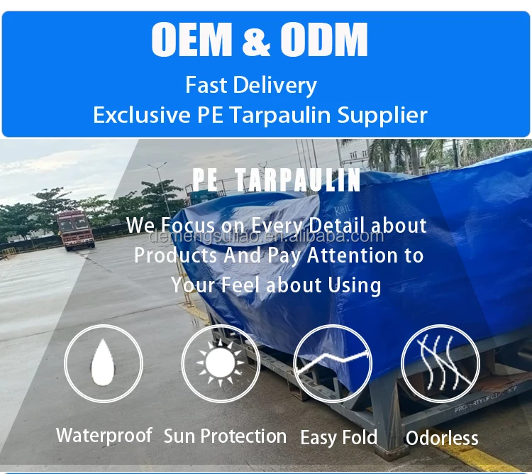 Blue Printable Poly Tarp Cover Hdpe Tarpaulin Truck Cover In Standard ...