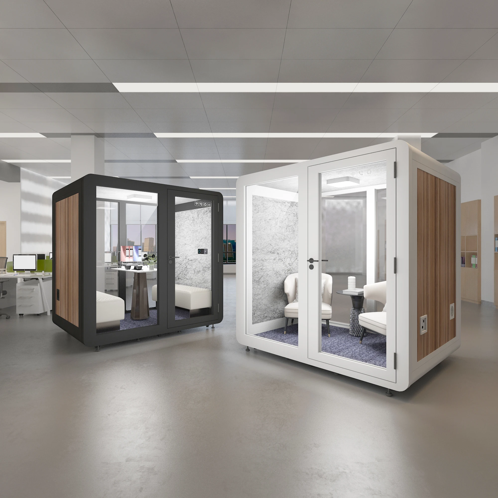 Custom Privacy Office Pods Acoustical Soundproof Office Phone Booth ...