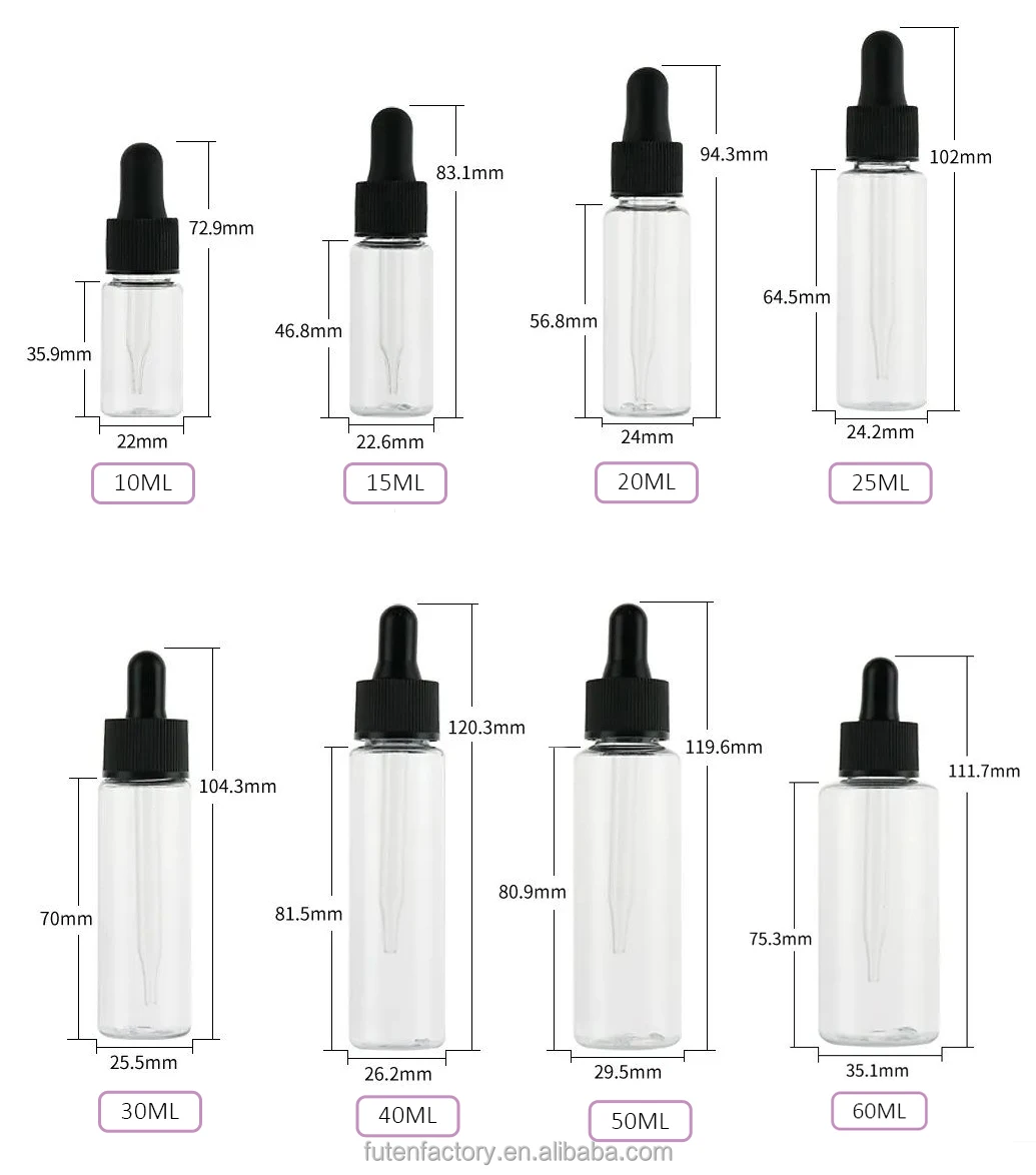 Luxury 30ml 50ml Brown Skincare Cosmetics Plastic Packaging Pet Dropper Bottles - Buy 15ml ...