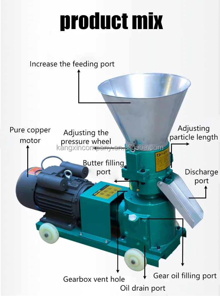 For Chicken Pig Rabbit Food Pellet Granulator Animal Feed Ppellet ...
