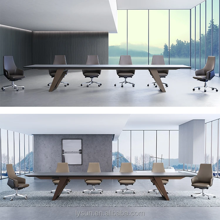 Luxury Design MDF Veneer Painting Boardroom Meeting Room Office ...