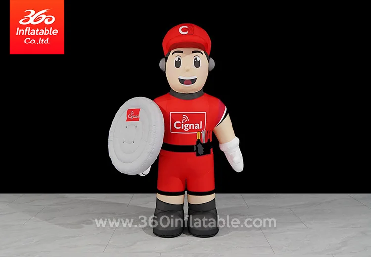 Customized Moving Inflatable Fireman Costume For Decoration Outdoor ...