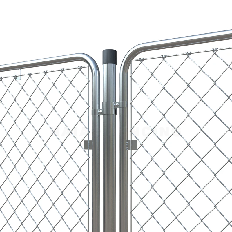 Galvanized Steel Walk-through Chain Link Wire Mesh Fence Gate