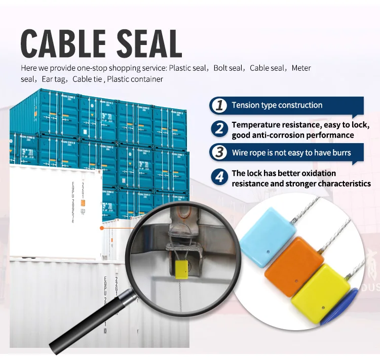 Jccs203 Cable Duct Seal Track & Container Plastic Cable Lock Seal ...