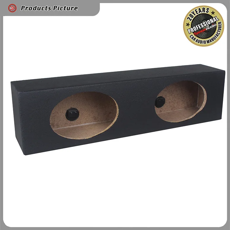 Double 6x9 Speaker Enclosure - Car Audio Black Coated Box