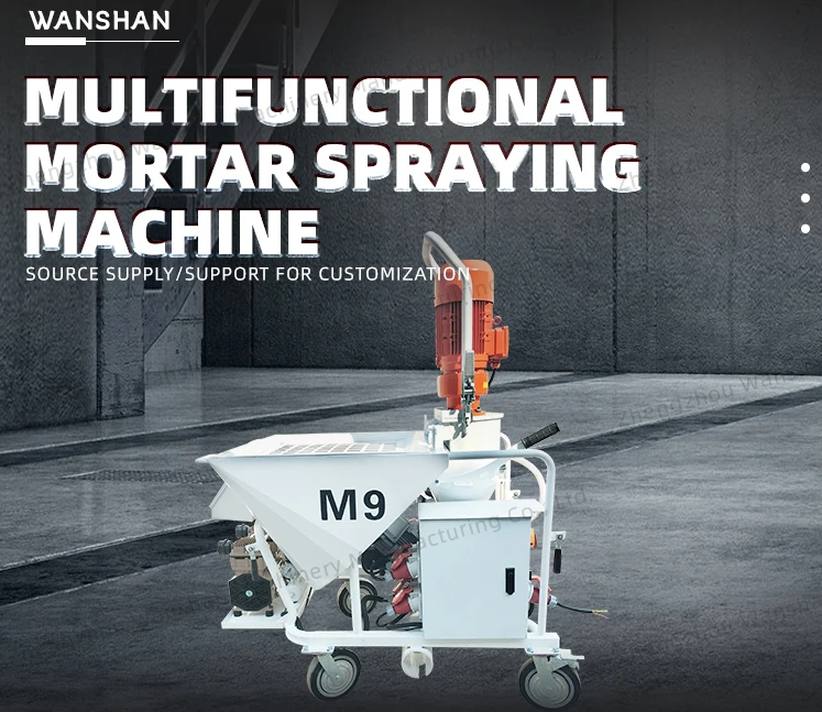 Wall Spray Plastering with Gypsum - High Efficiency Mortar