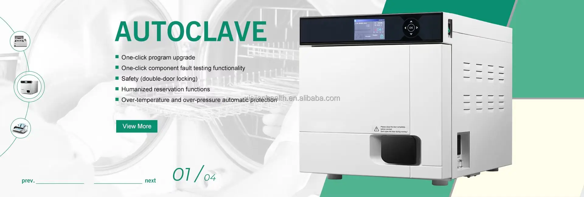 Autoclave Digital Table Top Dental Sterilizer Class B
