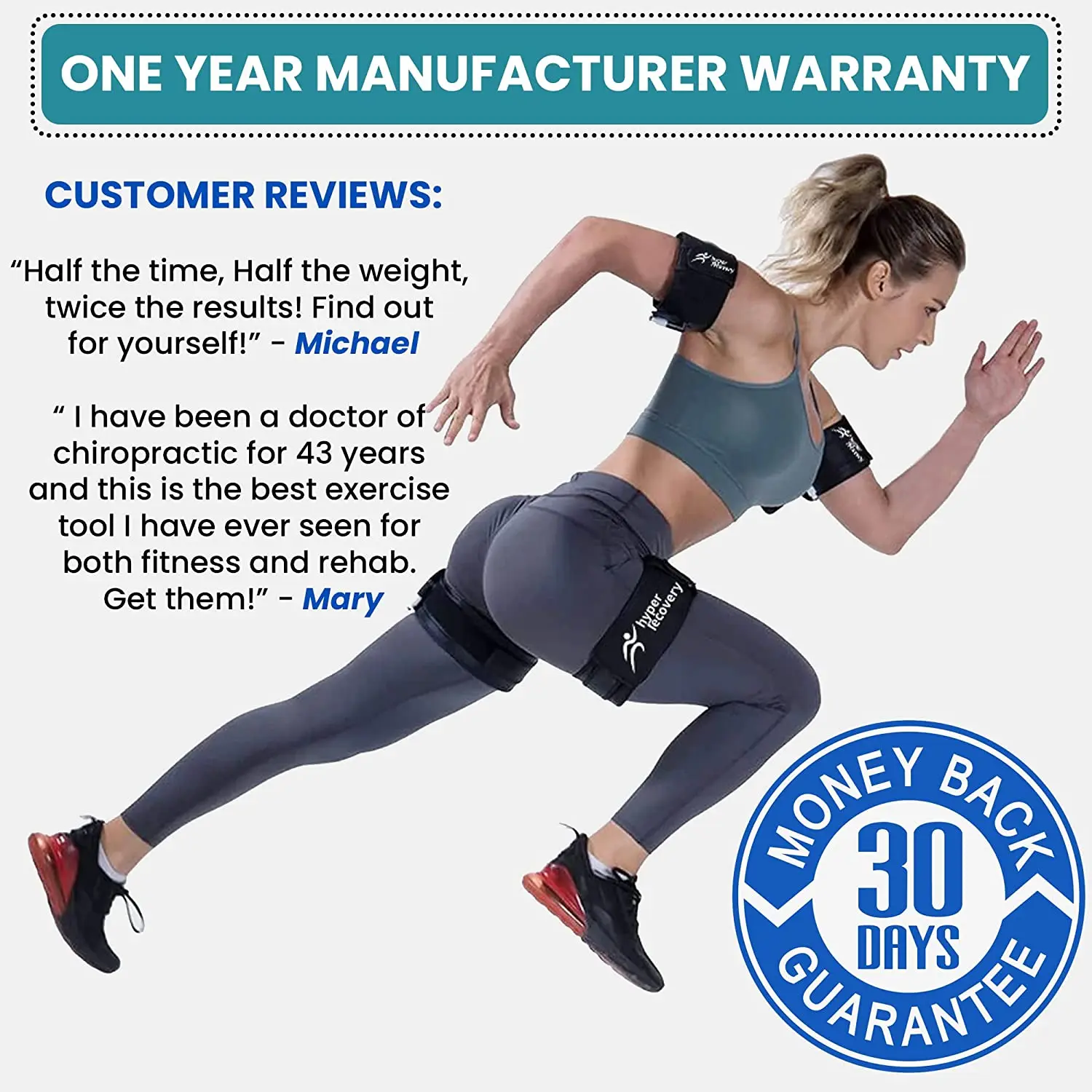 Hyper BFR Muscle Training Cuffs - Custom Logo & Pump