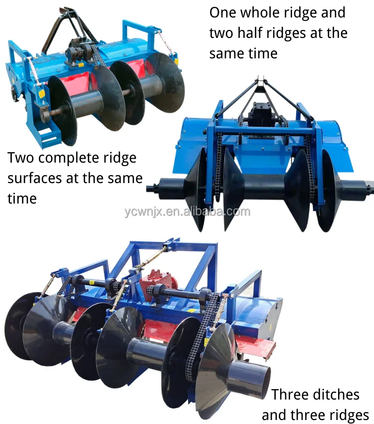 Tractor Installation of Vegetable Planting ridge Machine Strawberry ...