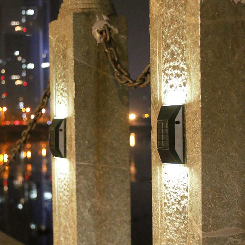 Hot Sale Small Size 6 Led Solar Powered Garden Wall Lamp Yard Balcony ...