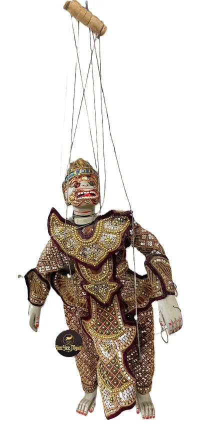 Wooden Puppets Classic Myanmar Puppet Drama Yoke-that Is A Combination ...