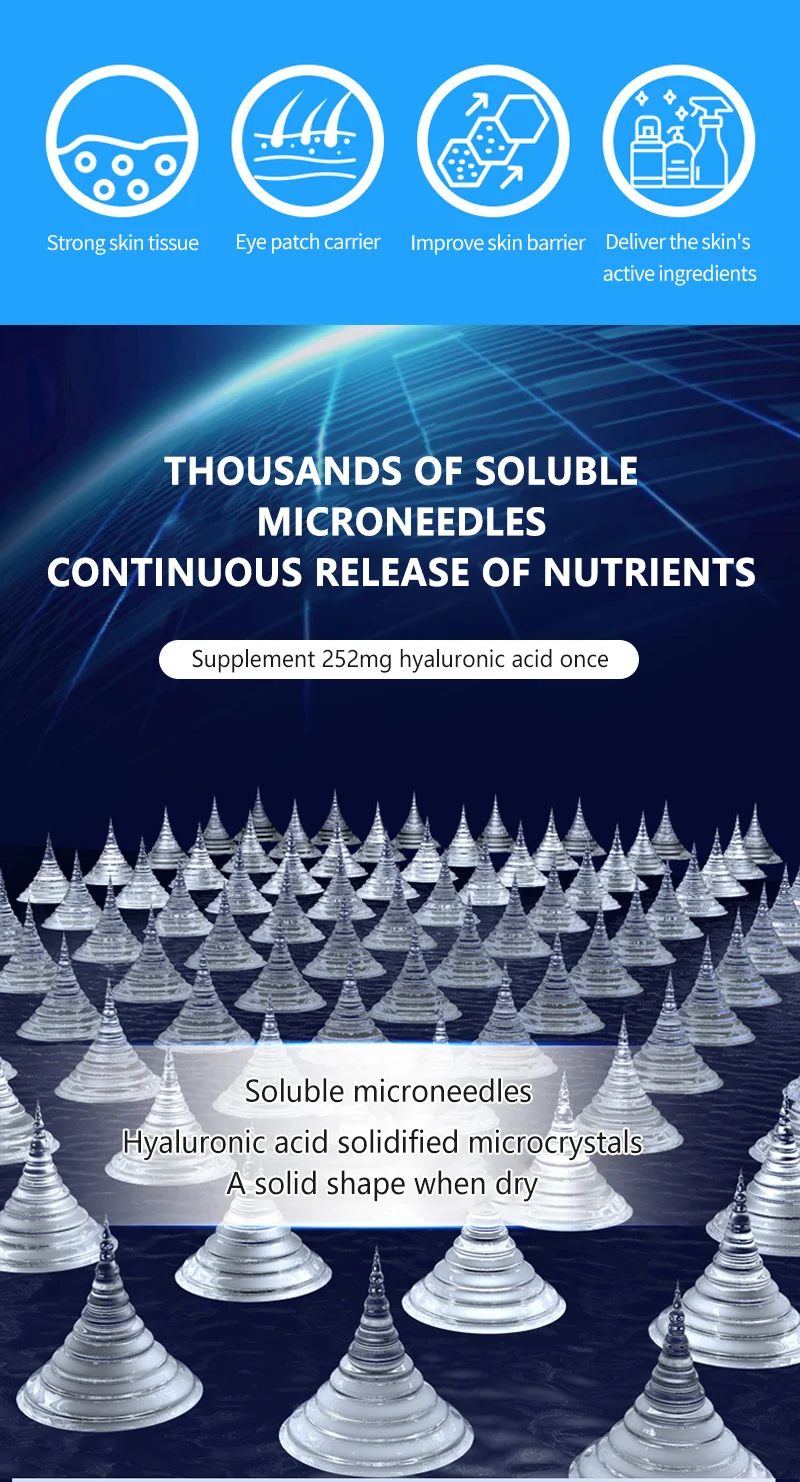 Private Label Repair Hyaluronic Acid Advanced Dissolving Microneedle ...