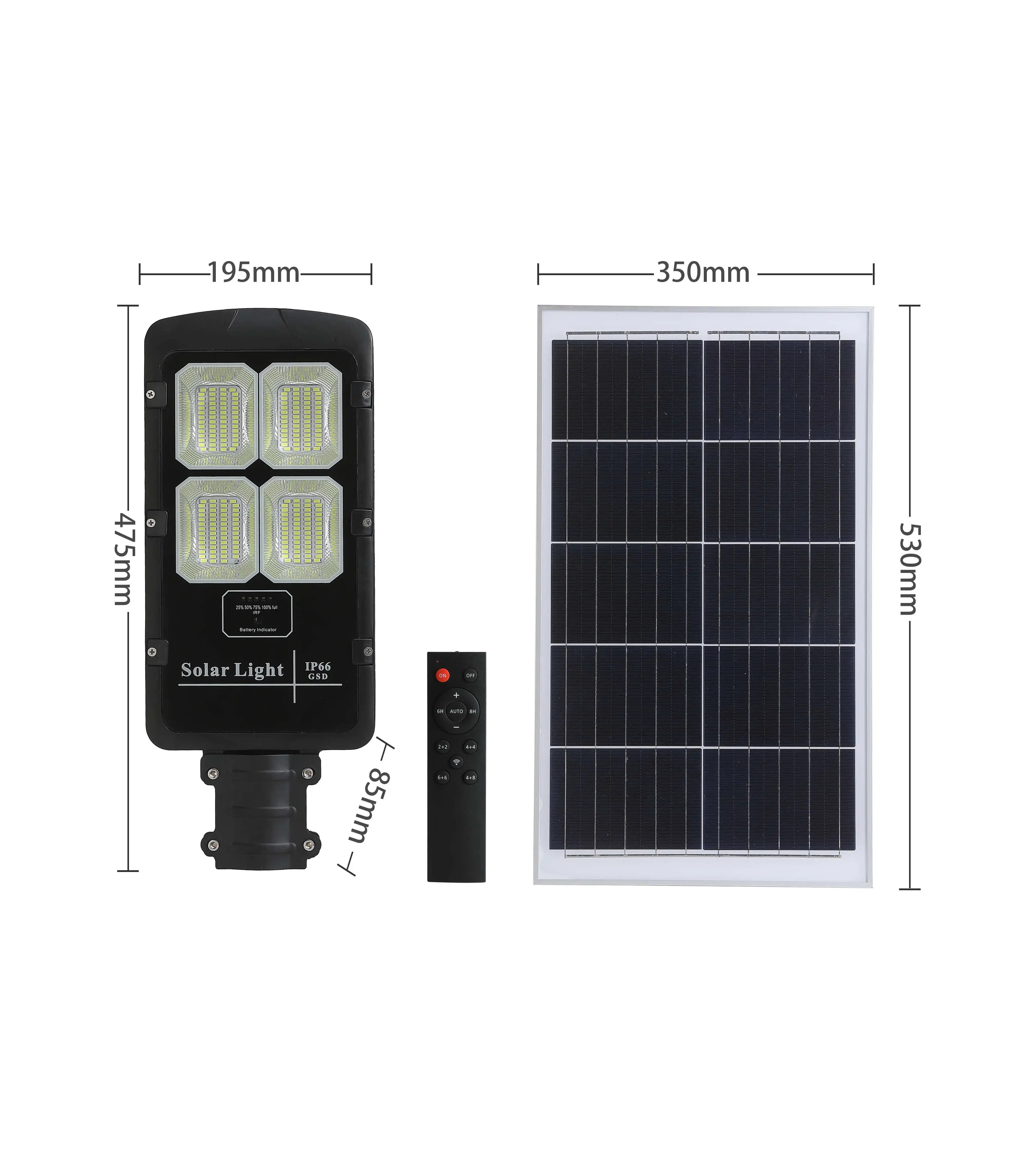 Factory Direct Supply 200w Outside High Brightness Solar Split Street ...