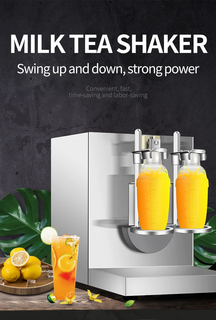 Stainless Steel Bubble Tea Shaker Commercial Double Milk Tea Shaking ...