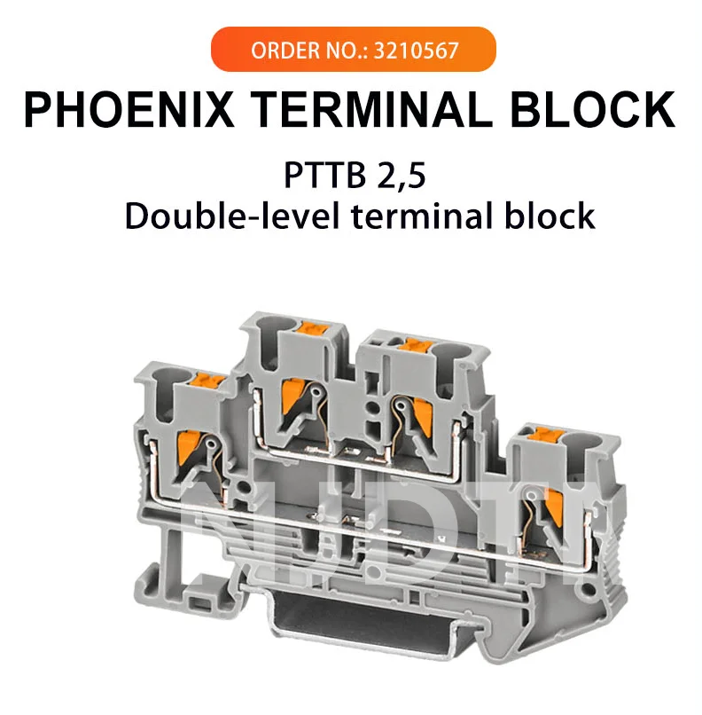 Buy Phoenix Contact PTTB 2.5 Connector Double-level Terminal Blocks/ Din Rail Feed Through ...