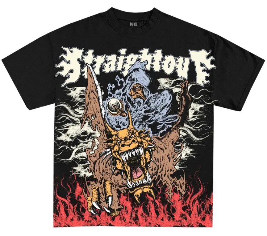 Custom Retro Hip-hop Streetwear Heavyweight Sino Color Dtg Printer T ...