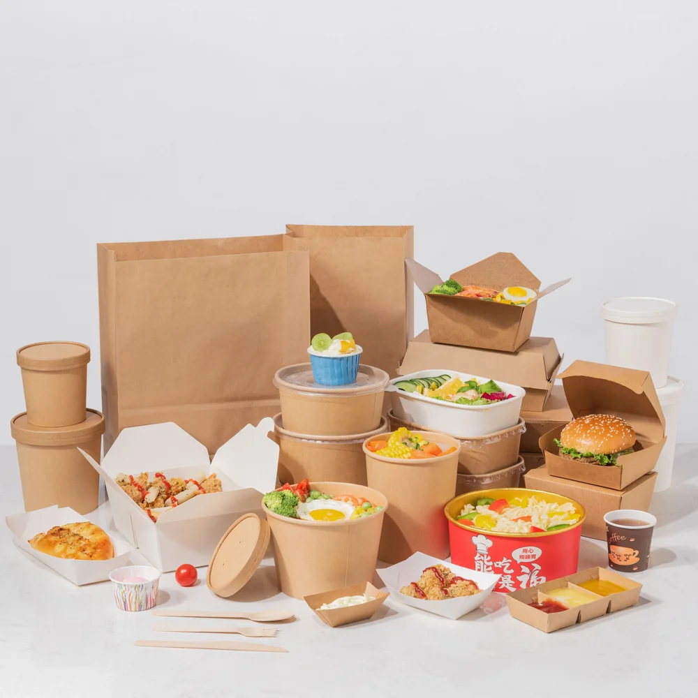 Factory Direct Biodegradable Paper Bowls 8oz Customized Whiteboard Soup ...