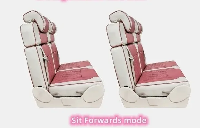 Customized Luxury Comfortable Leather Reclining RV MPV Van 2 Seat 3 Seat Sofa Bed