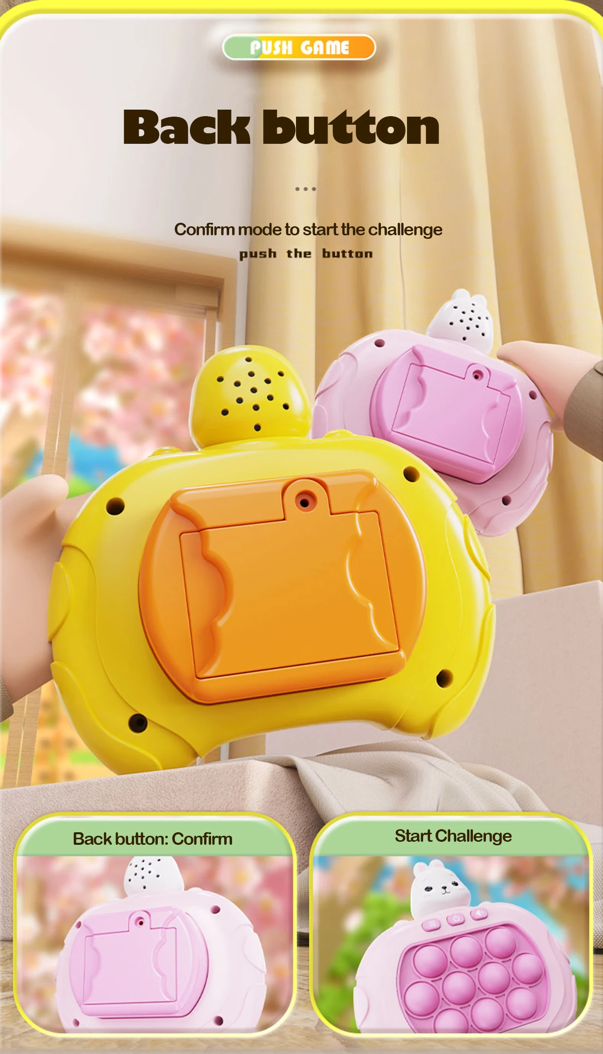 Cartoon Shape New Upgrade Children Handheld Puzzle Memory Light up ...