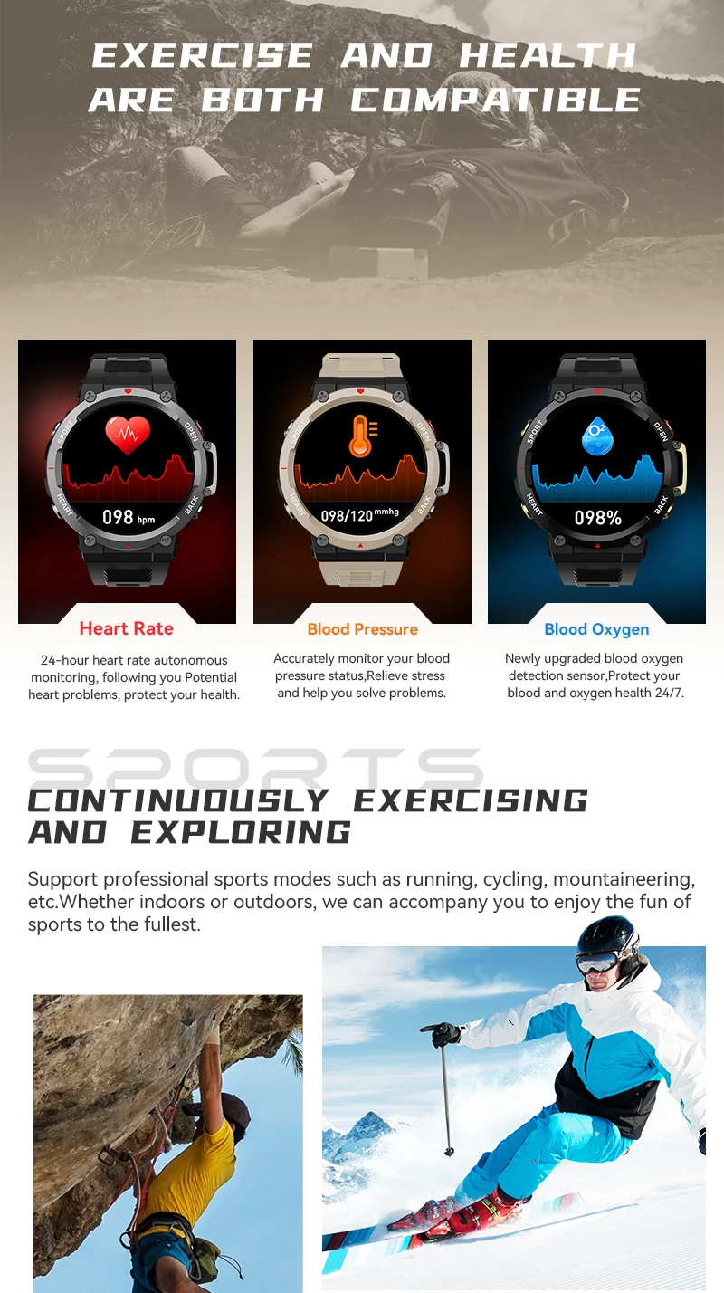 ZW25 Outdoor Sport Smart Watch - BT Touchscreen Smart Watch