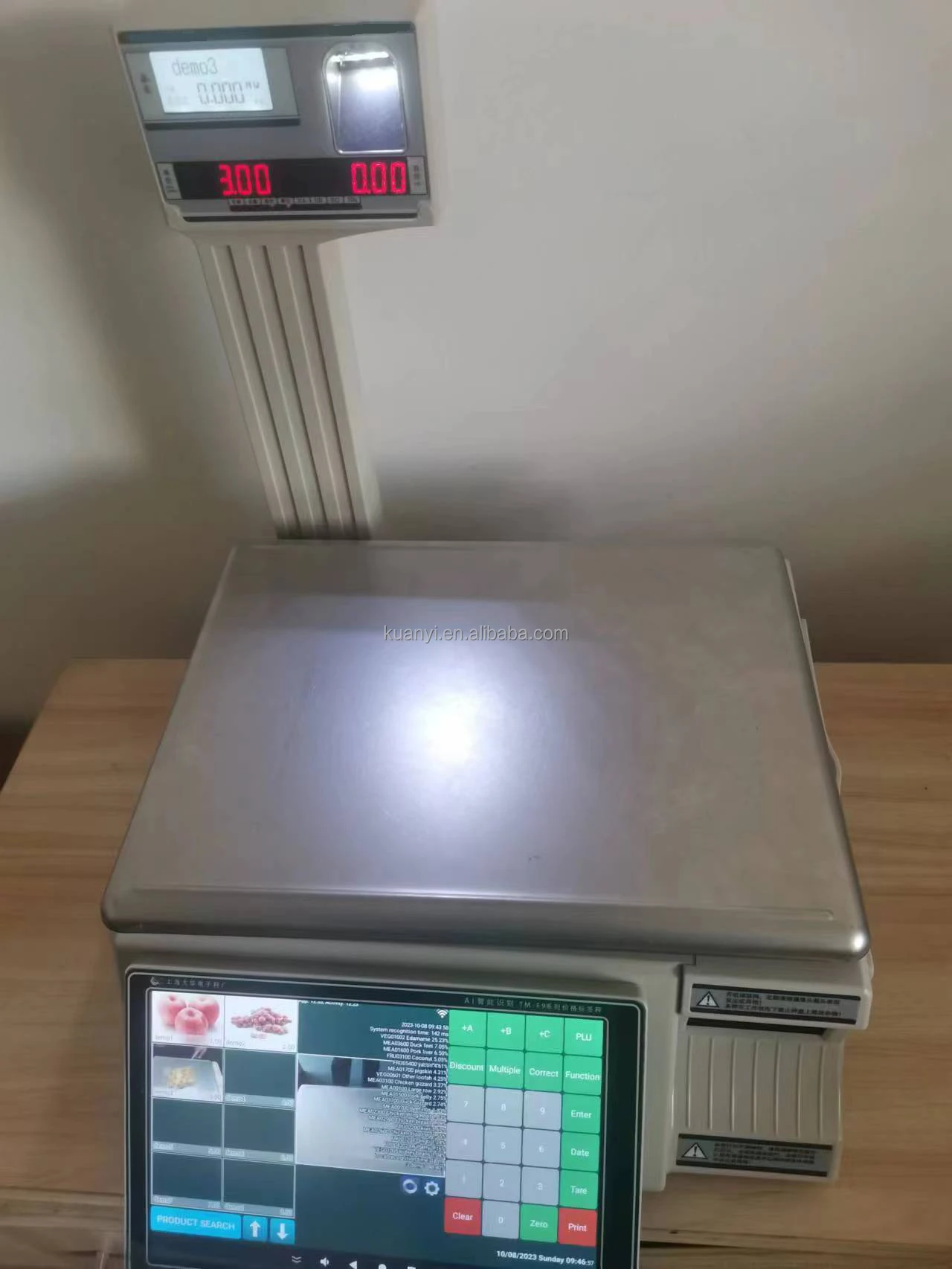 AI Label Pos Scale With AI Camera Recognition Thermal Ticket Printing ...