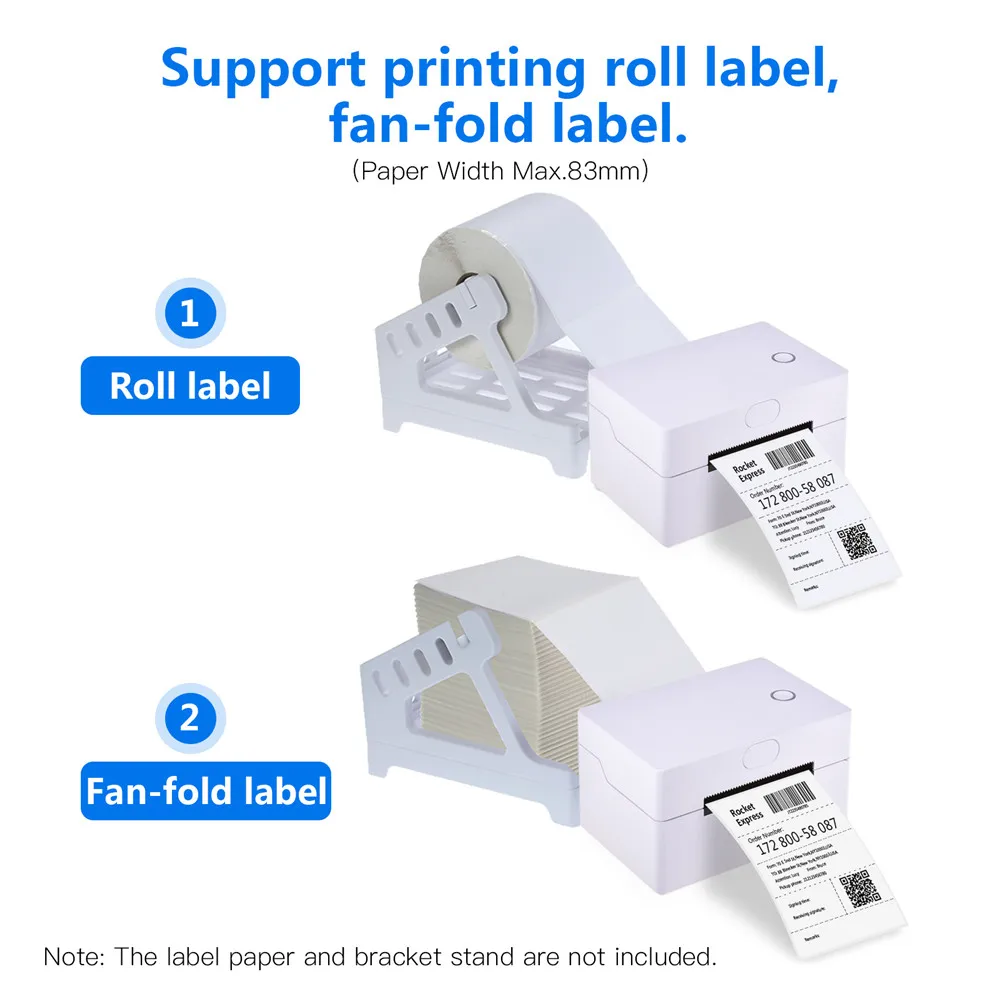 Barcode Waybill Rollo Label Printer BT Desktop Thermal Shipping Label ...