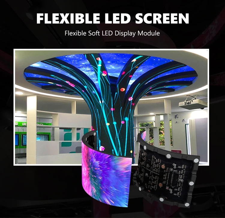 Flexible Curve Roll Up Programmable Flexible Module Folding Ticker ...