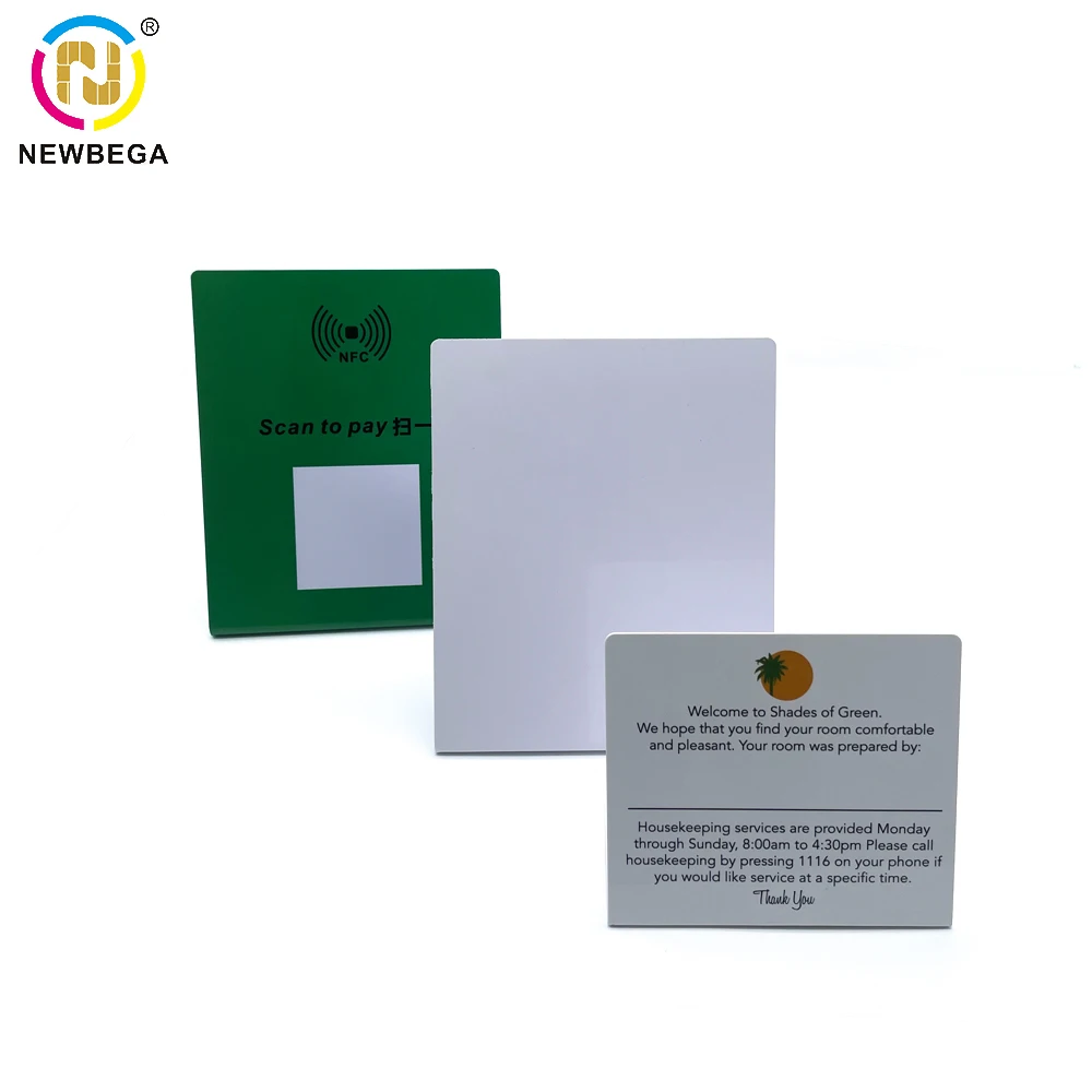 Custom Logo Rfid Smart Table Menu Tent Pvc Restaurant Menu Card Holder ...