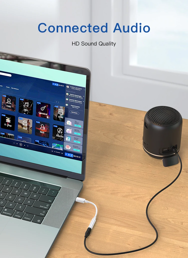 UNIEAN Wholesale AUX Audio Video Cables Type-C Male 3.5MM Audio Aux ...