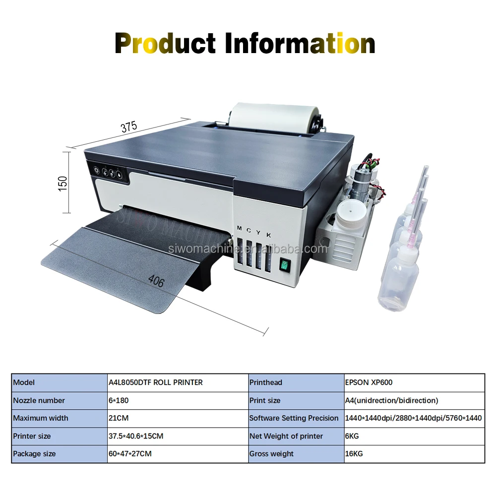 Economical High Quality A4 Size DTF Printer for XP600 PET Film Transfer ...