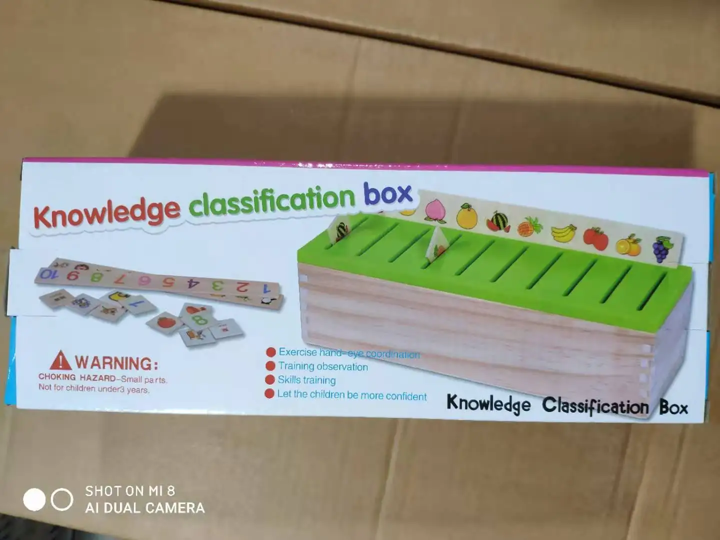 Montessori Wooden Matching Game Knowledge Classification Box Kids ...