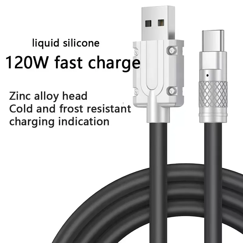 2022 New Liquid Silicone Type-c Usb Data Cable 120w Sync Charging Cable ...