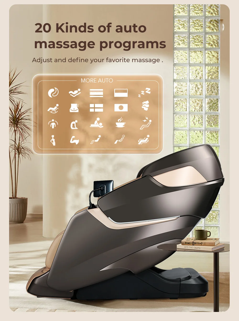 4d Full Body airbag Massager Sl Track Recliner Massage Chairs zero ...