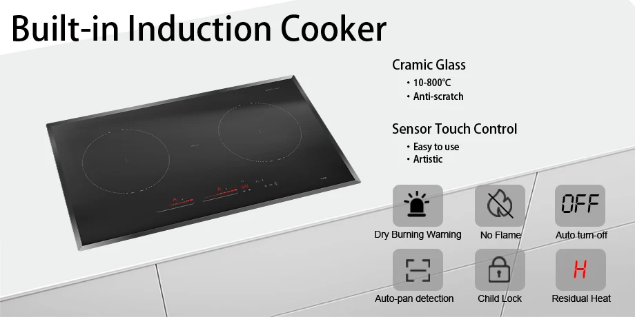 OEM Half-Bridge Inverter 2-Burner Induction Cooktop Electric Built-in ...
