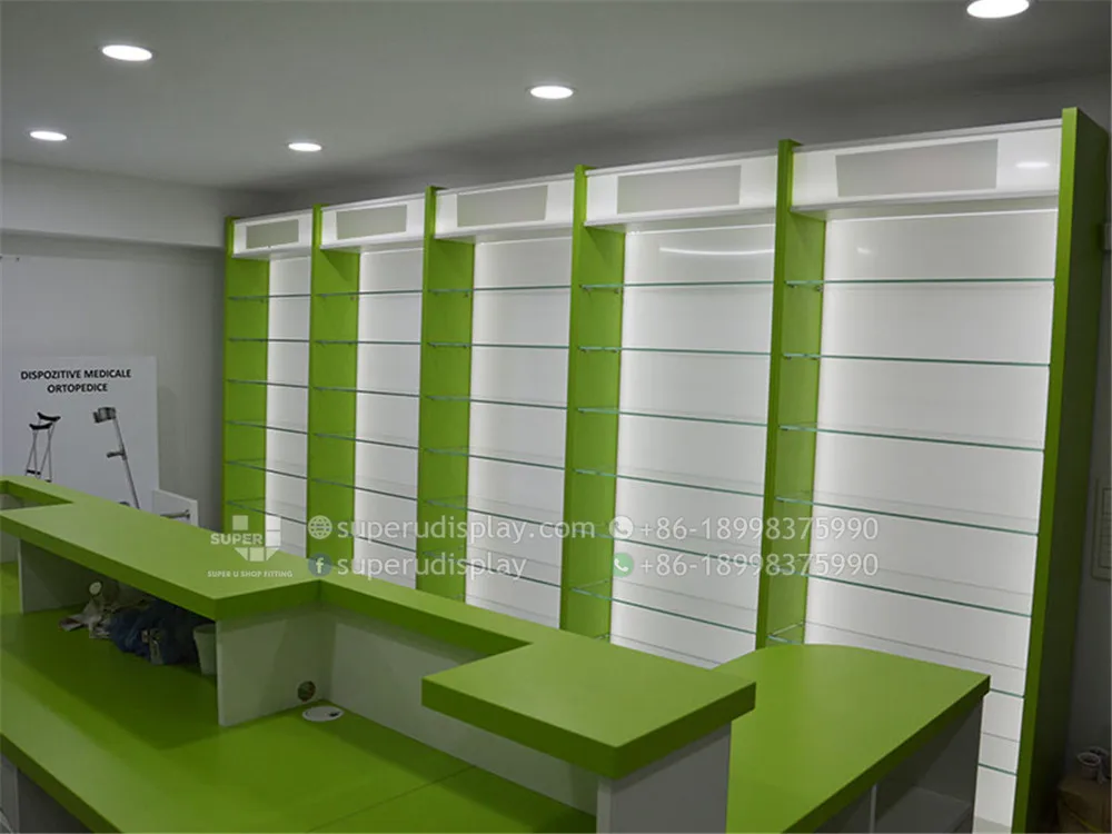 Medical Store Counter Design - Modern Pharmacy Reception