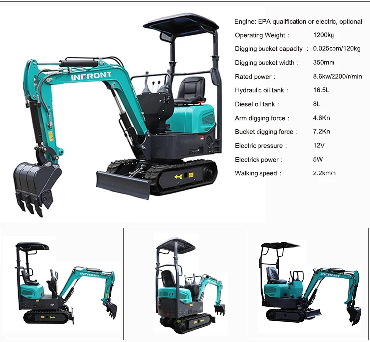 Free Shipping Infront Excavators Machine Automation Hydraulic Mini ...
