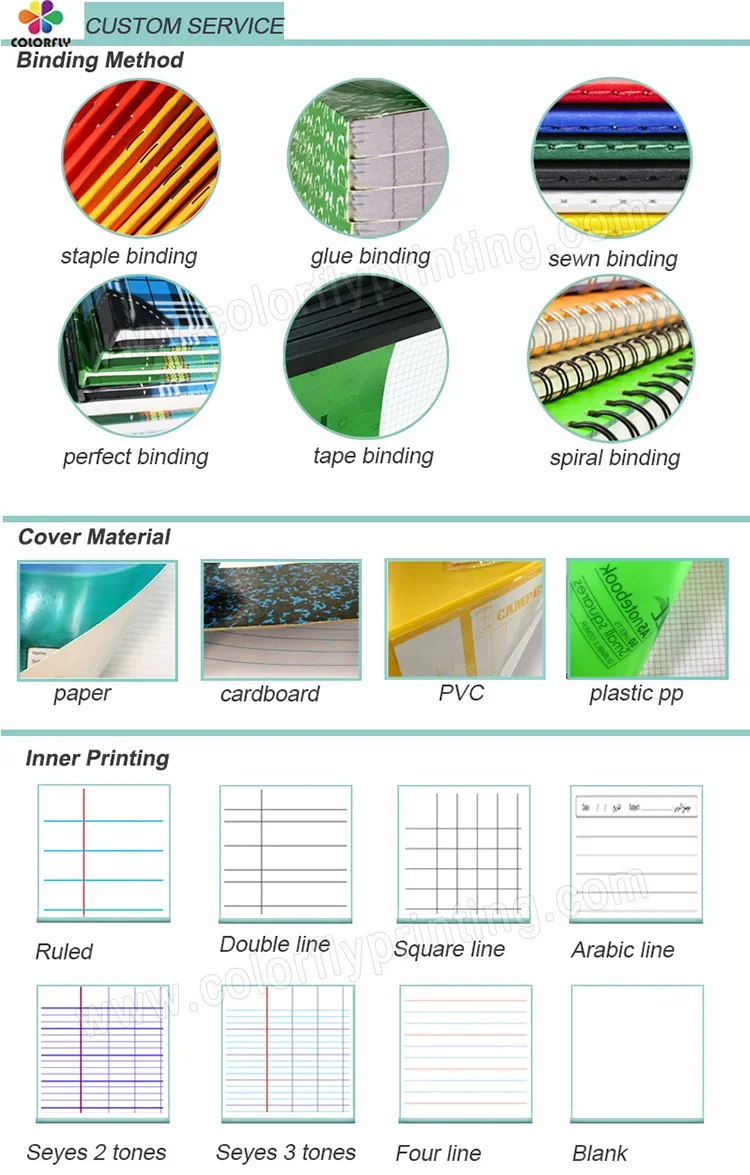 Colorful Softcover Exercise Book - Wholesale & Customization