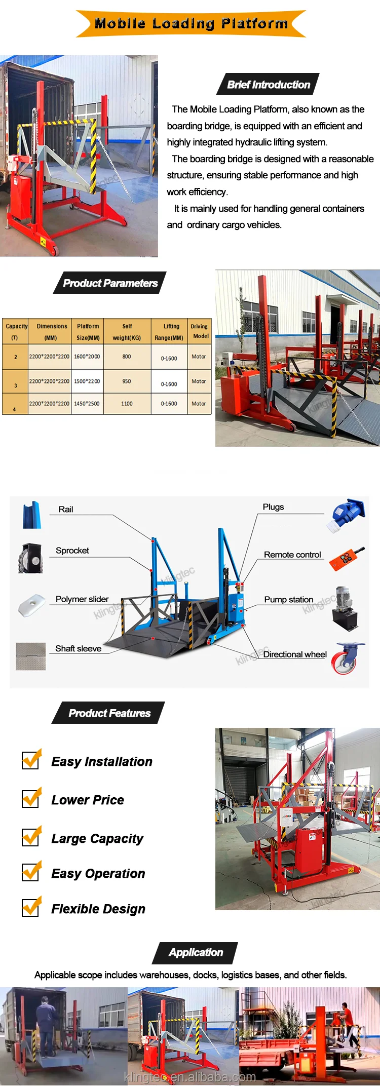 Kirin Hydraulic3 Ton Loading And Unloading Platform Electric Hydraulic ...