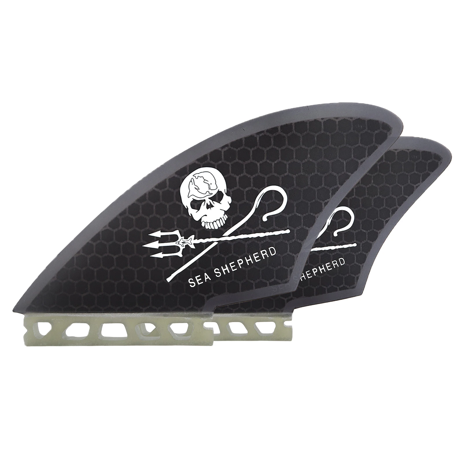 Surfboard Twin Keel Fins (2 Fins) With Fin Bag,Screws,Wax Comb And Fin ...