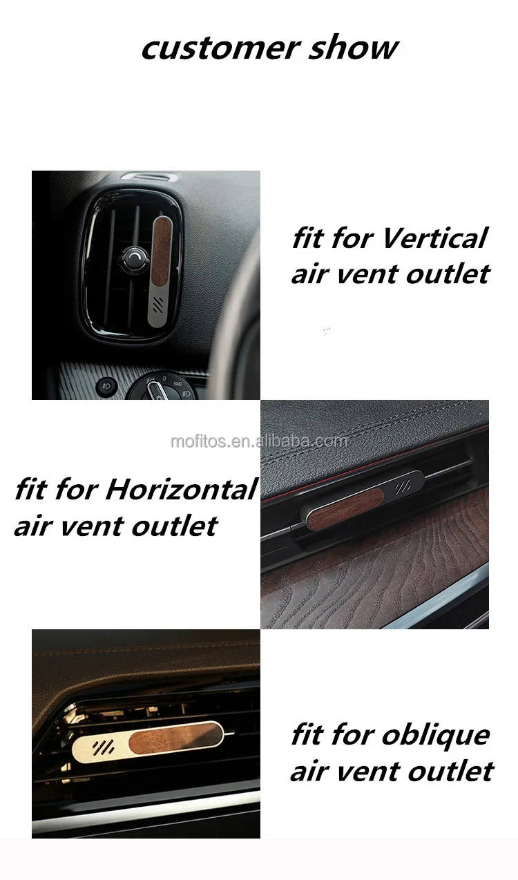 Luxury Custom Logo Car Interior Decorations Car Air Freshener Vent Clip ...