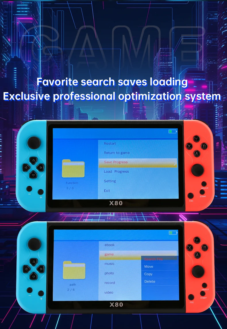 X80 Handheld Game Consoles - Retro Fun with Modern Features
