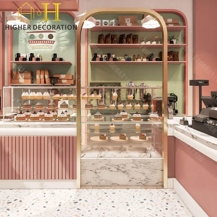 Modern Coffee Shop Bar Counter Design Custom Durable Coffee Shop ...