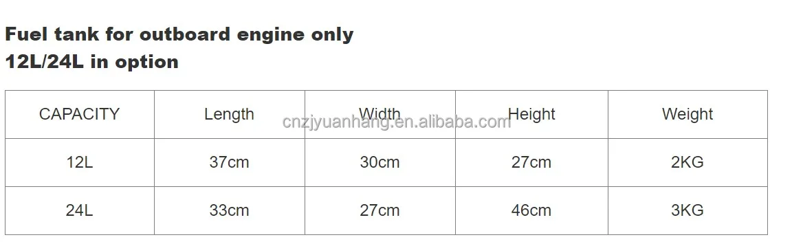 Marine Outboard Engine External Fuel Tank - 12L Capacity